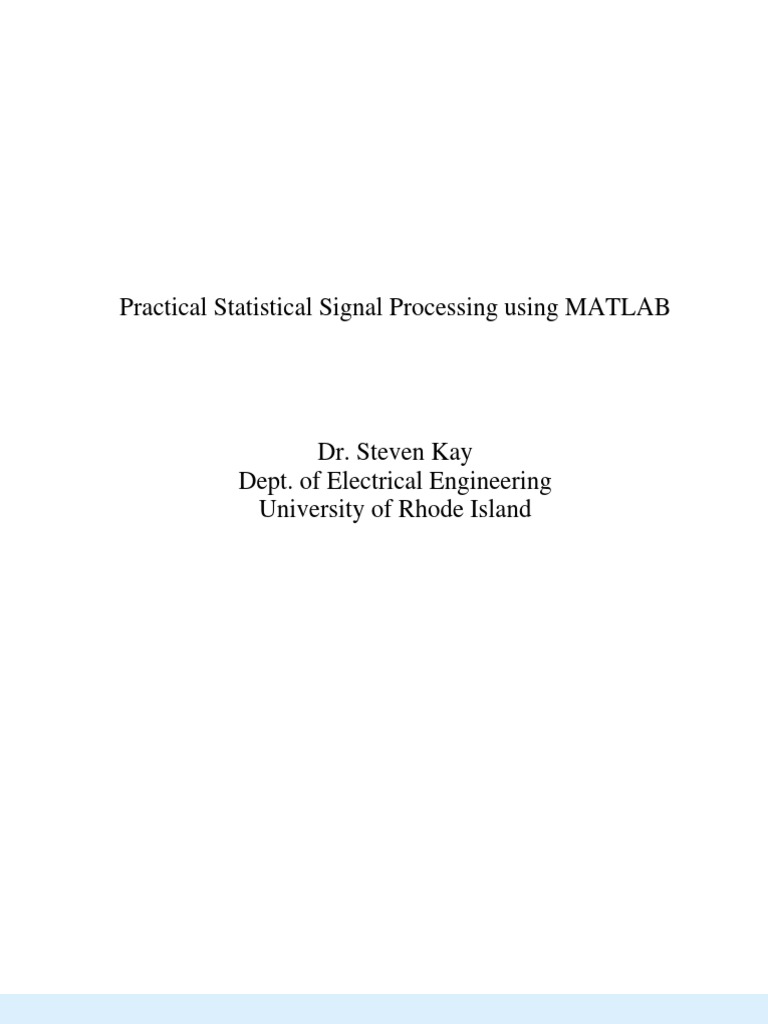 Practical Signal Processing Using MATLAB | Download Free PDF ...