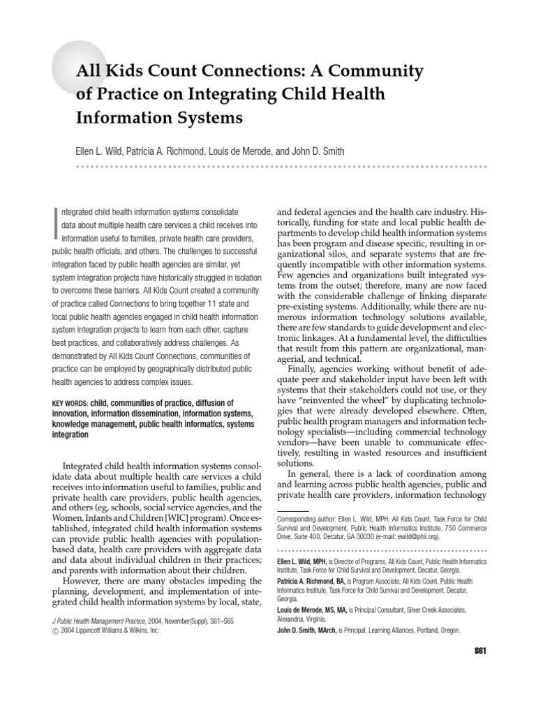 All Kids Count Connections: A Community of Practice On Integrating ...