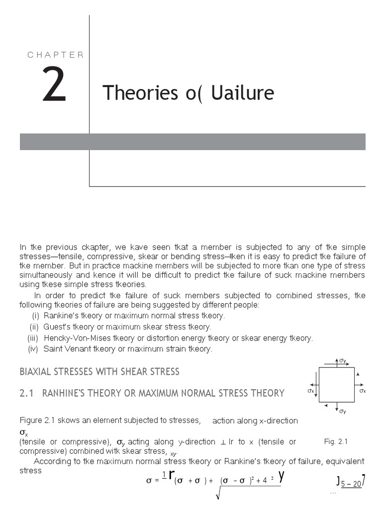 Theories of Failure | PDF | Stress (Mechanics) | Deformation (Mechanics)