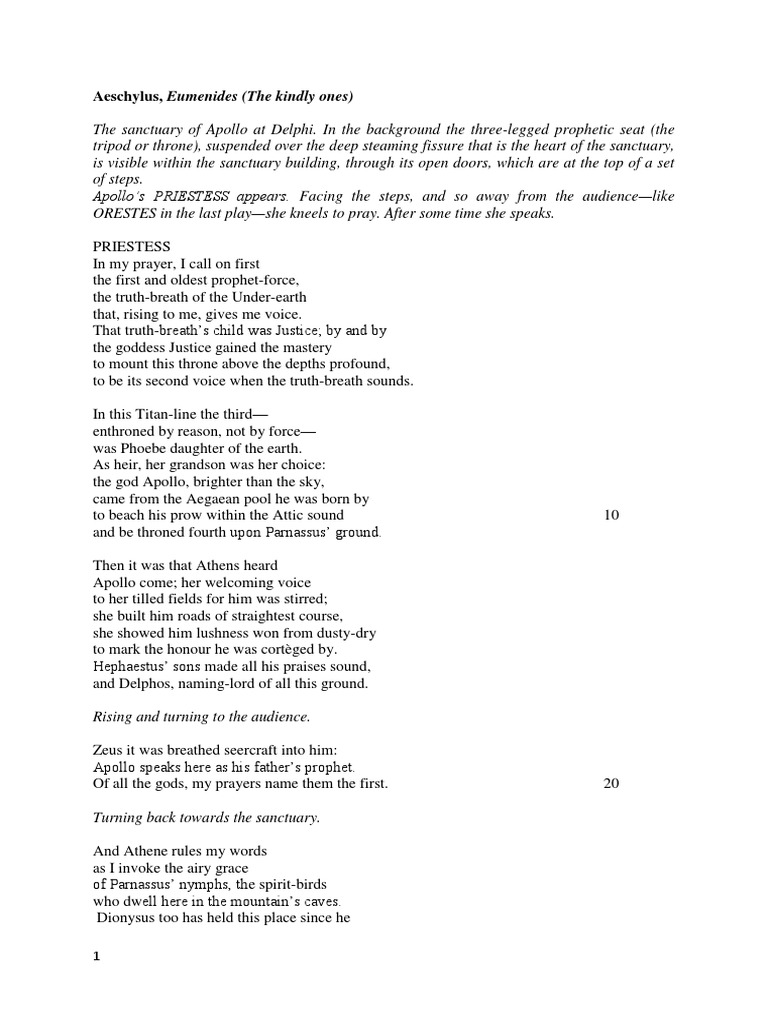 Eumenides Definitive | PDF | Apollo | Athena