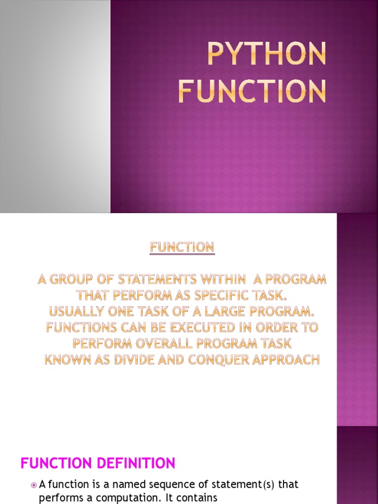 Xii Cs Chapter 3 Functions And Modules In Python Pdf Parameter Computer Programming