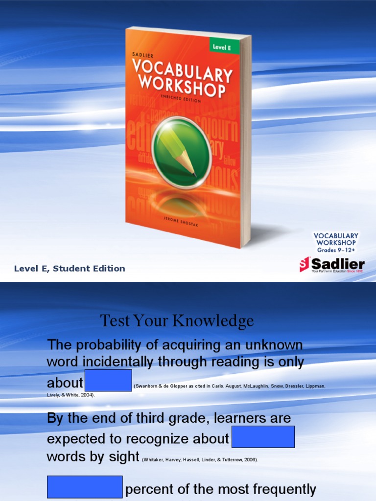 Level e Student Edition William H Sadlier | Download Free PDF | Sat ...