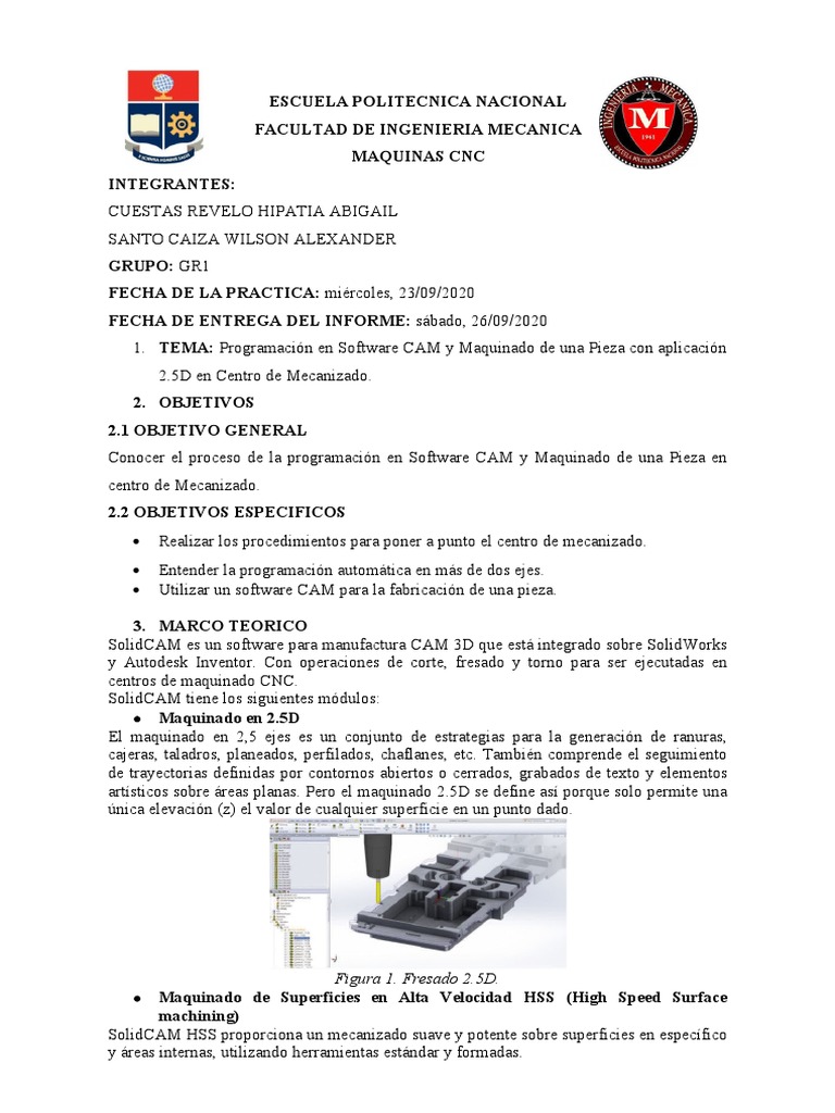Informe 06 CNC GR1 Cuestas-Santo | Descargar gratis PDF | Control numerico | Mecanizado