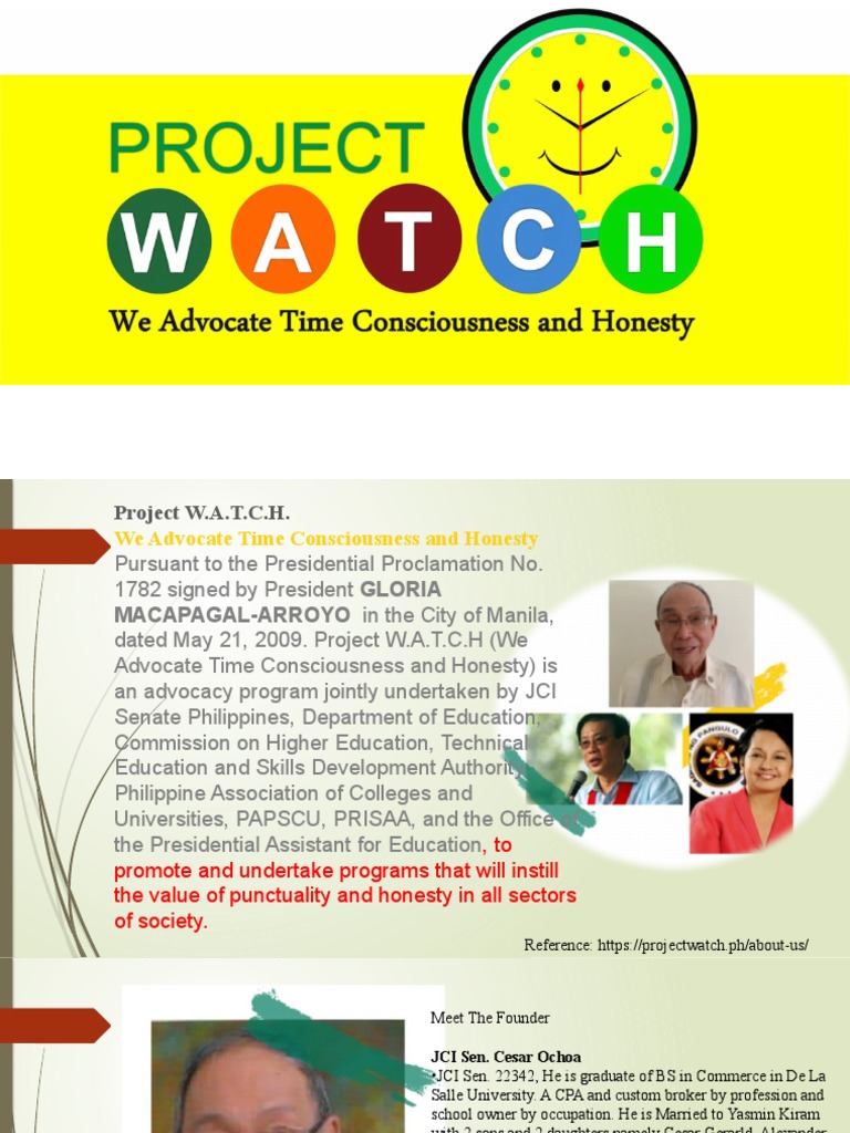 Project WATCH Presentation | PDF | Philippines | Government
