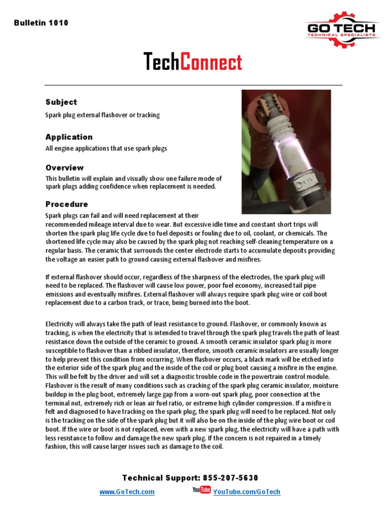 BUJIAS Spark Plug External Flashover | PDF | Electric Arc | Electrical ...