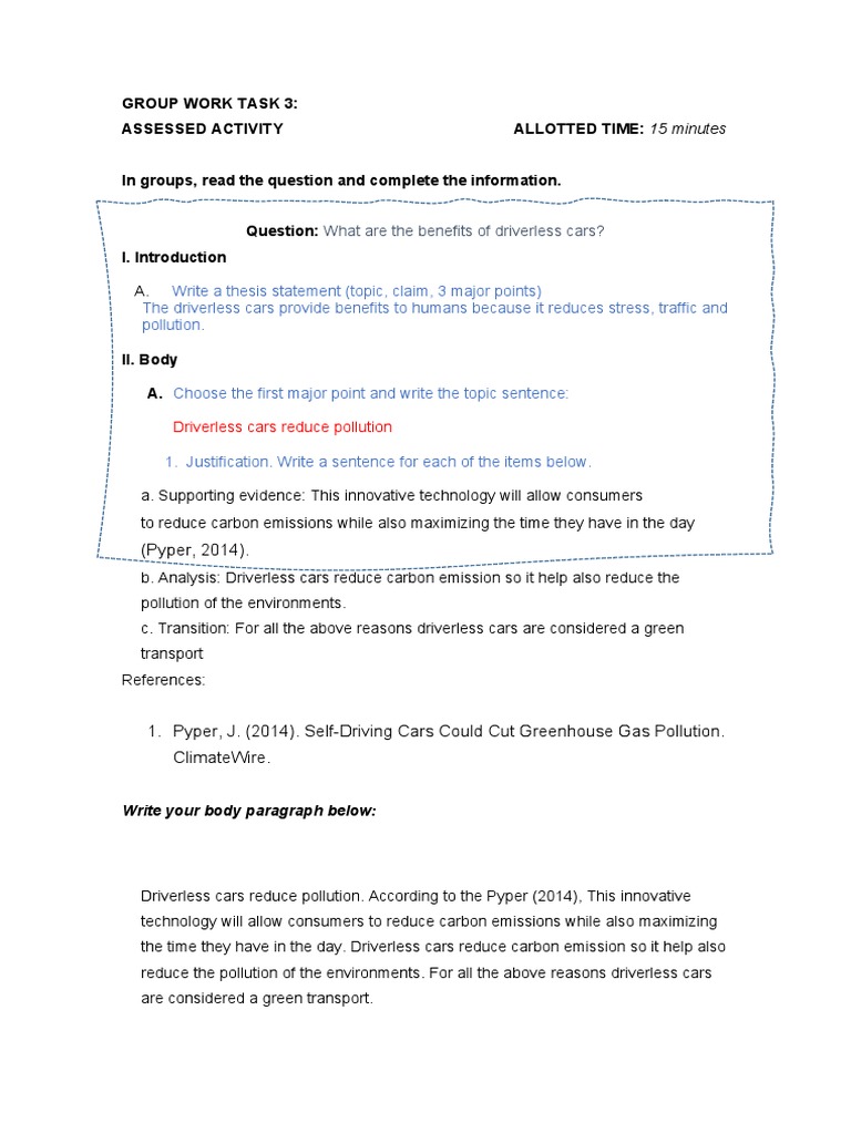 Group Work Task 3 | PDF