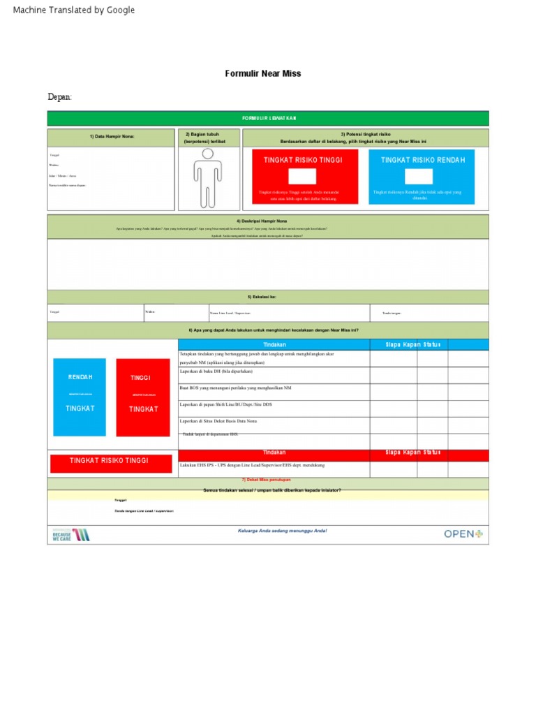 Form Near Miss | PDF