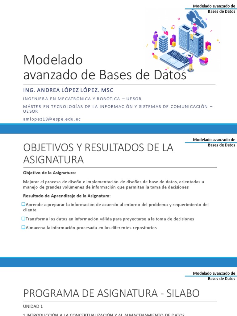 Modelado Avanzado de Bases de Datos 1.4 | PDF | Objeto (informática ... Modelado Avanzado de Bases de Datos 1.4 | PDF | Objeto (informática ...