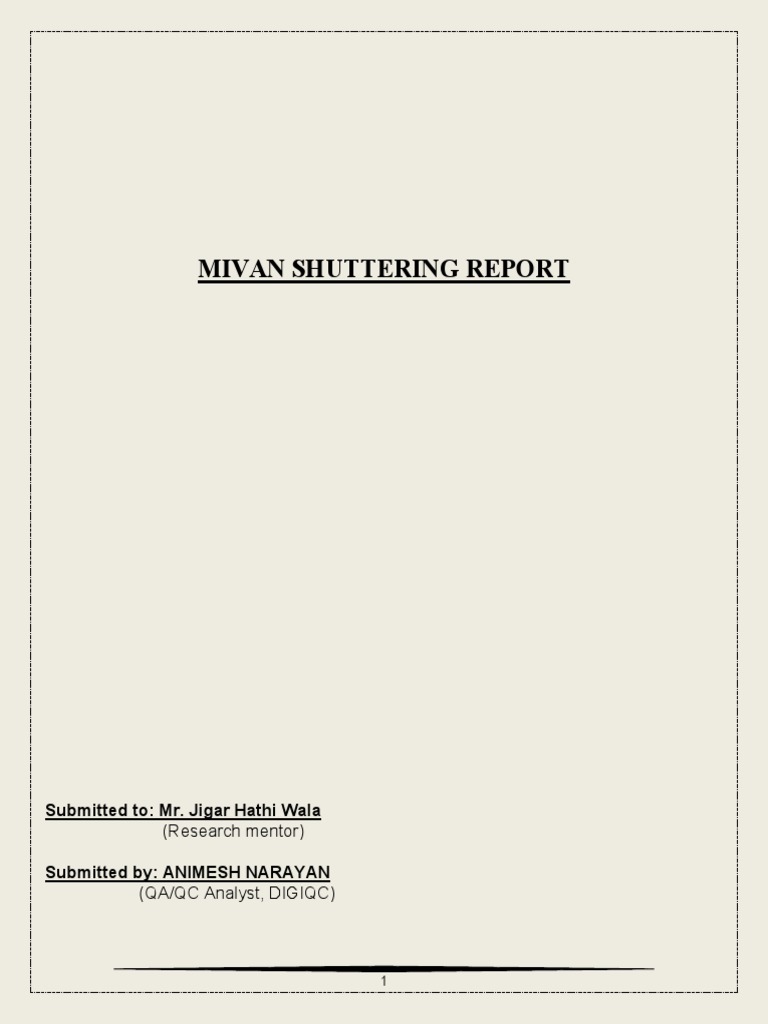 Checklist For Mivan | PDF | Concrete | Economic Sectors
