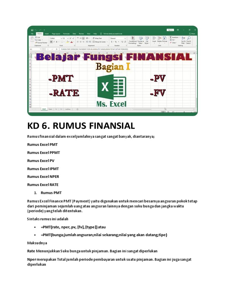 KD 6. Rumus Finansial | PDF