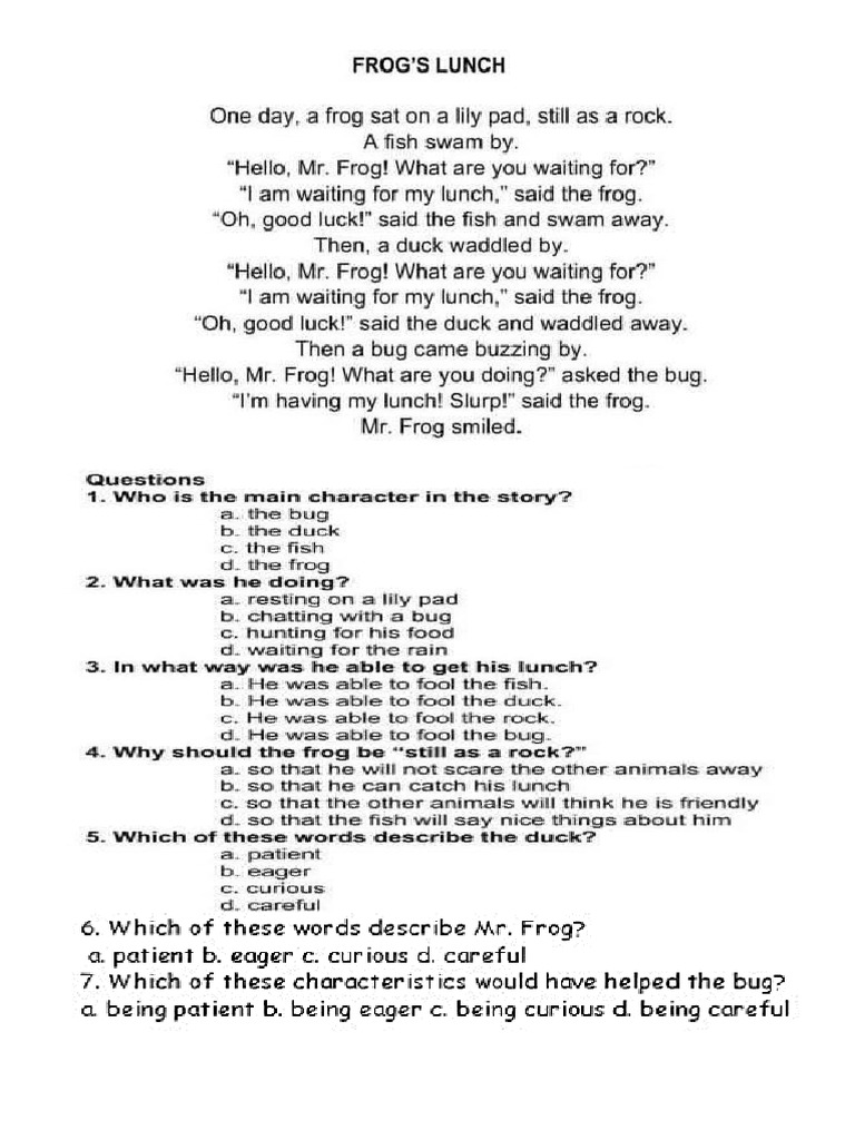 Frog's Lunch | PDF