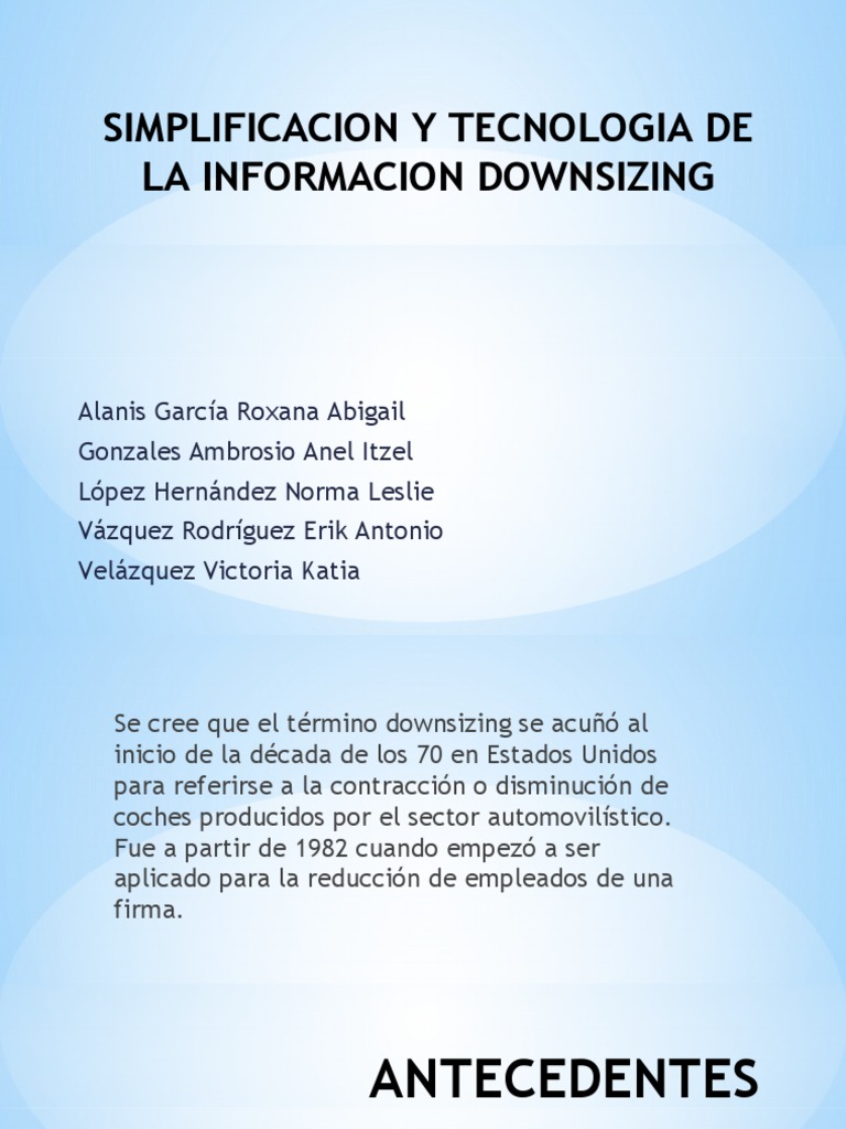 Downsizing: Estrategias y Objetivos Empresariales | PDF | Business | Planificación