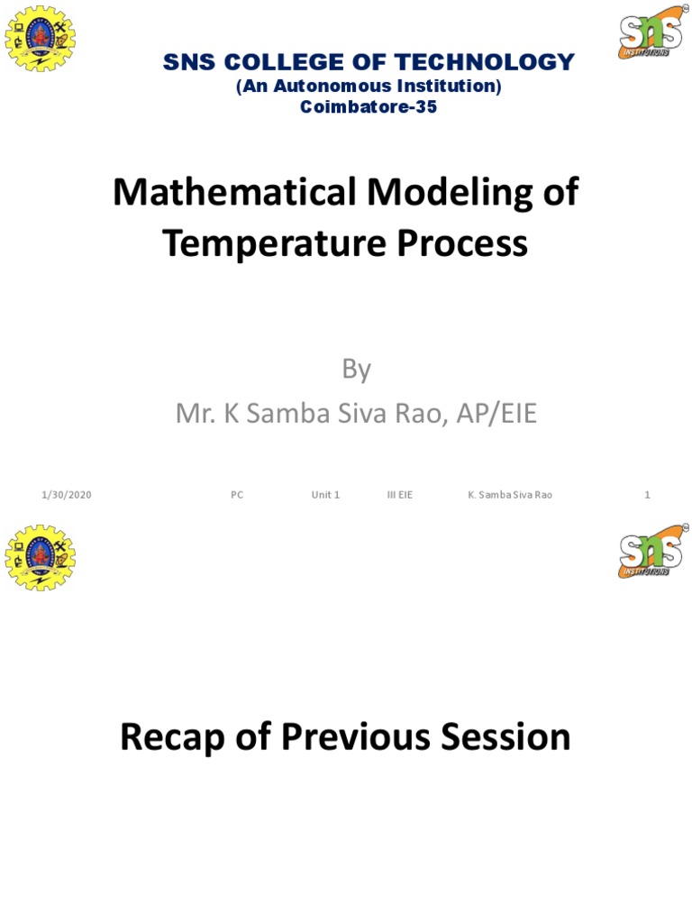 Mathematical Modeling of Temperature Process | PDF