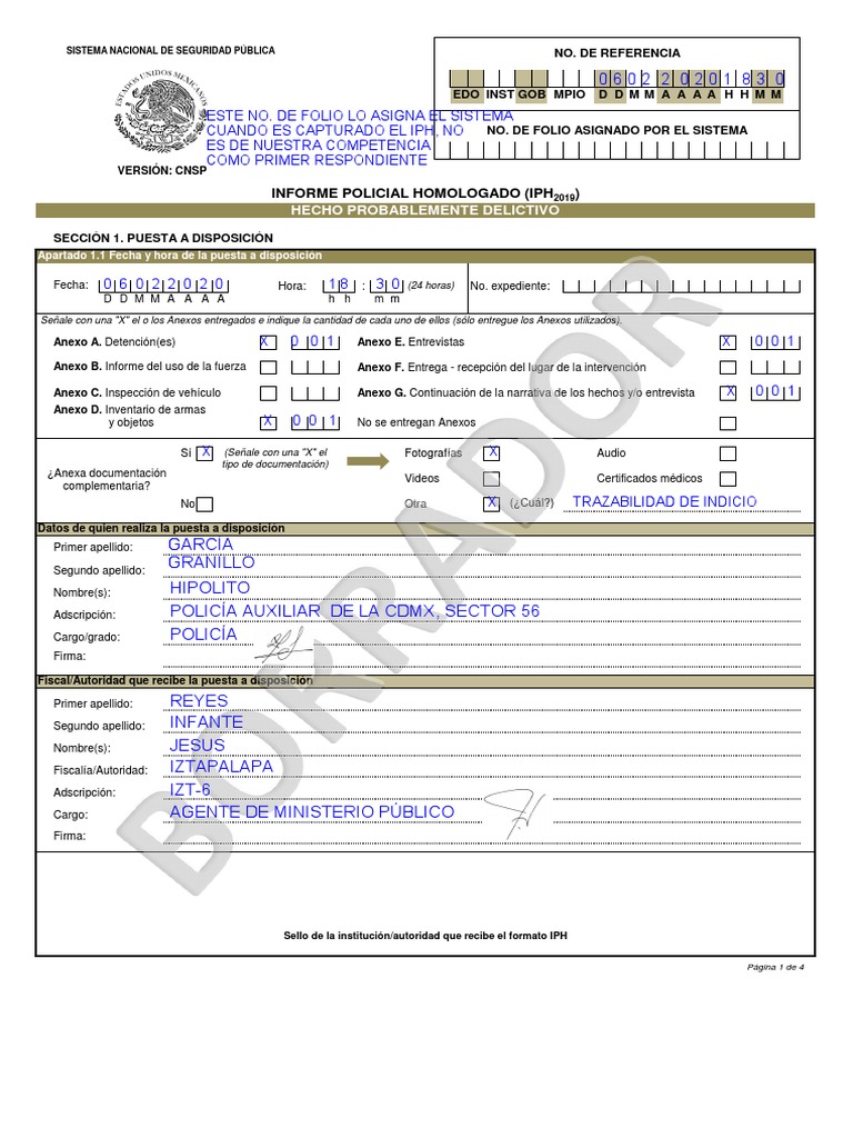 Iph Llenado | PDF | Policía | Revista (armas de fuego)