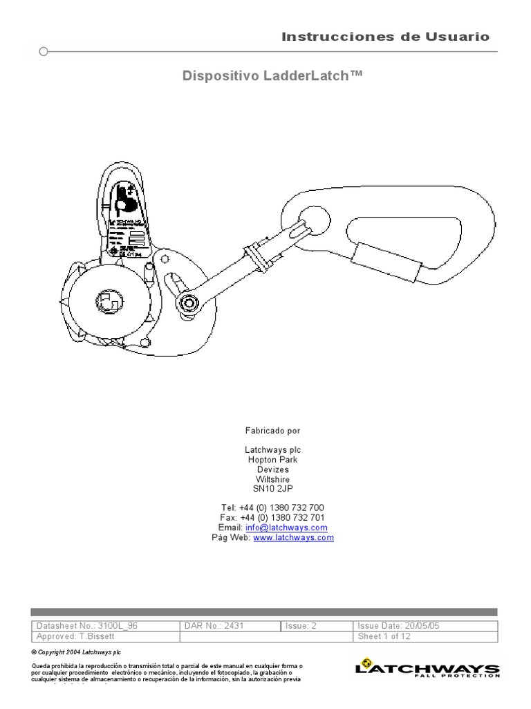 3100L - 96 LadderLatch Instrucciones de Usuario | PDF | Usuario ...