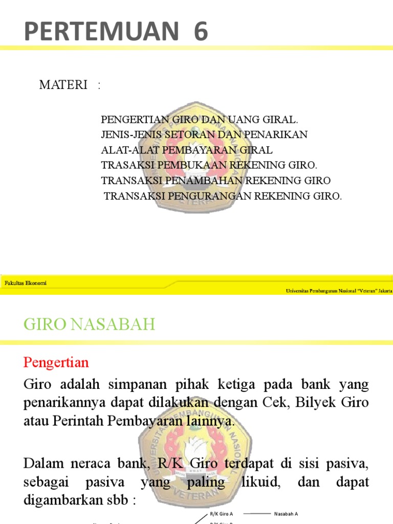 Pengertian dan Jenis Giro Bank | PDF | Pengelolaan Keuangan & Uang