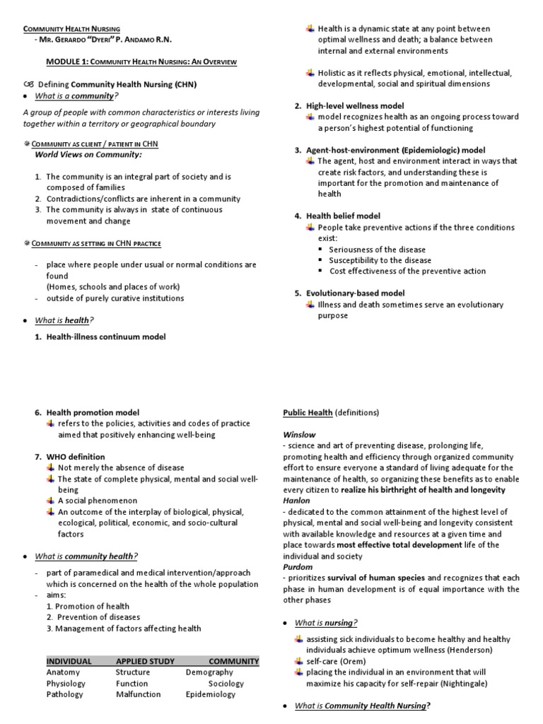 Community Health Nursing | PDF | Nursing | Preventive Healthcare