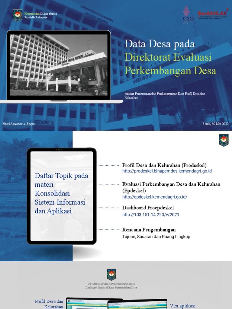 Data Desa Pada Direktorat Evaluasi Perkembangan Dsea | PDF