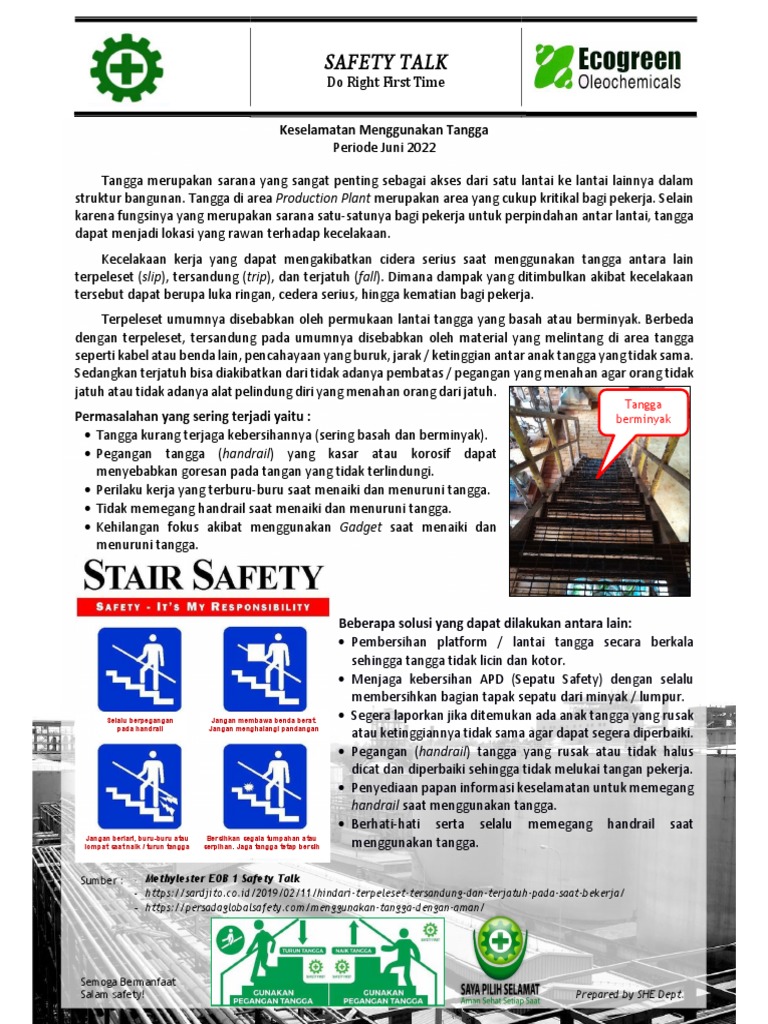 Keselamatan Menggunakan Tangga | PDF