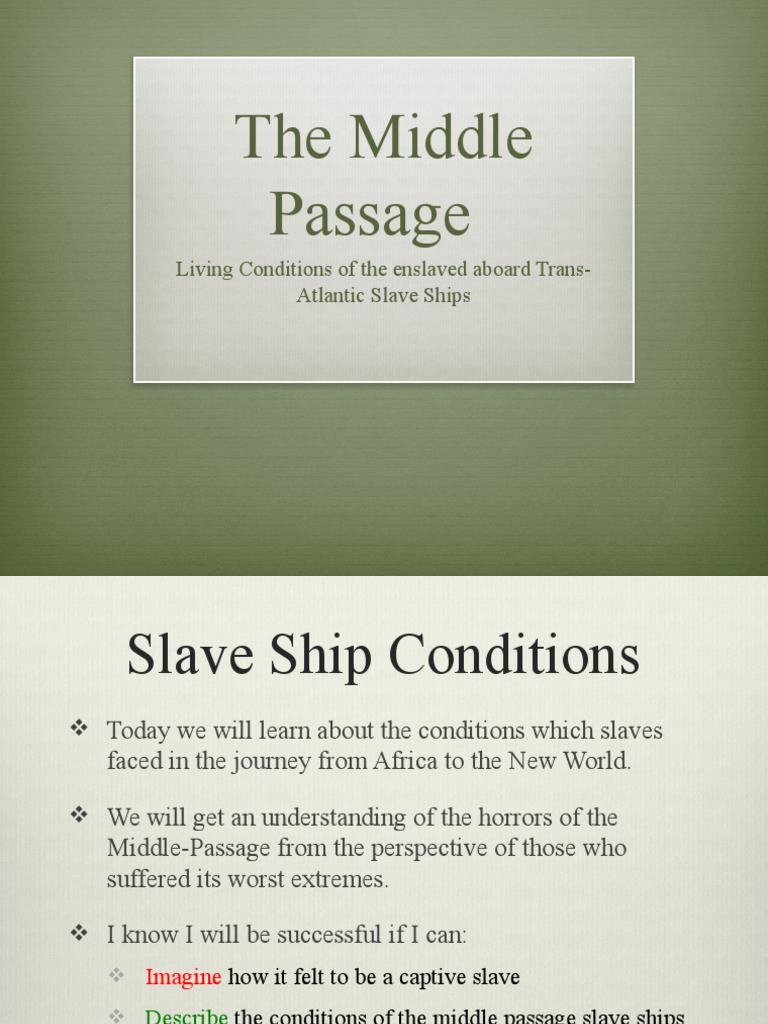 Slave Ship Conditions During Middle Passage