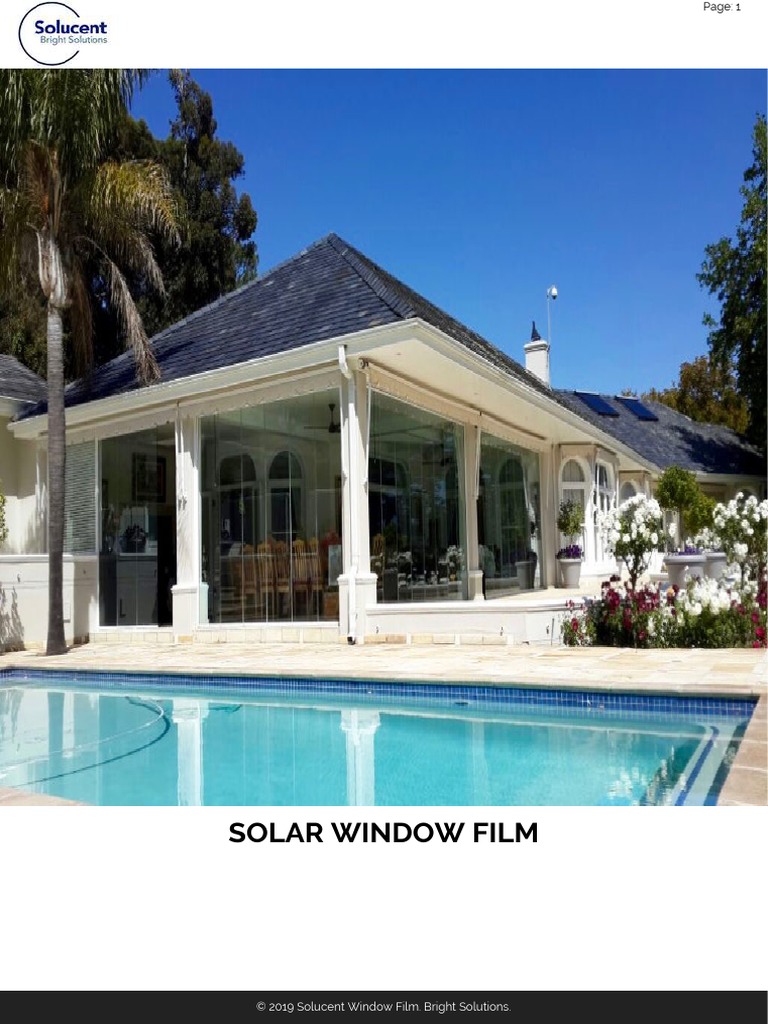 Solucent Solar Window Film - Compressed | PDF | Ultraviolet | Equipment