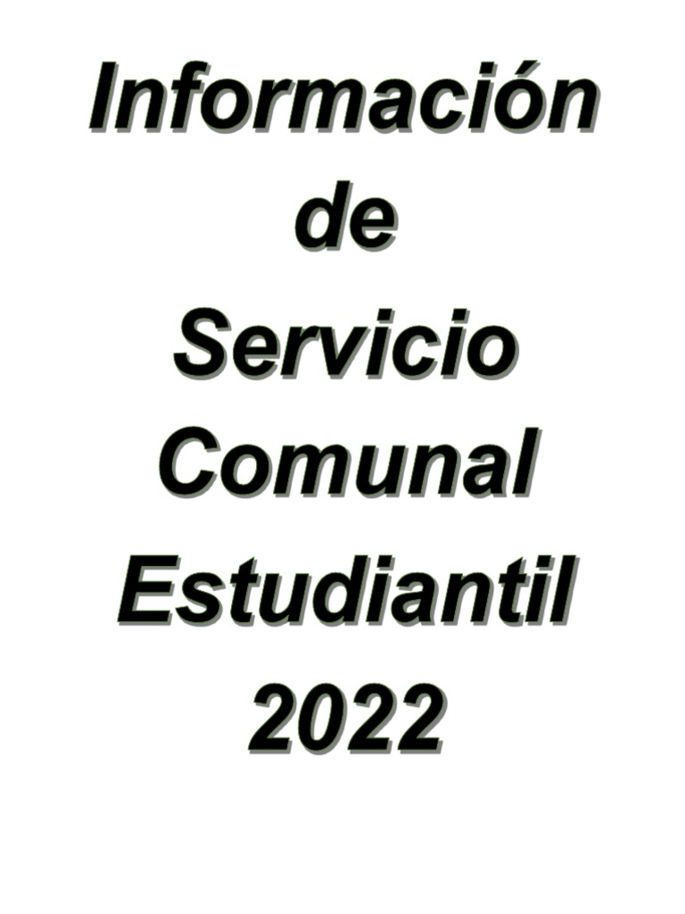 Planeamiento del Servicio Comunal MEP | PDF
