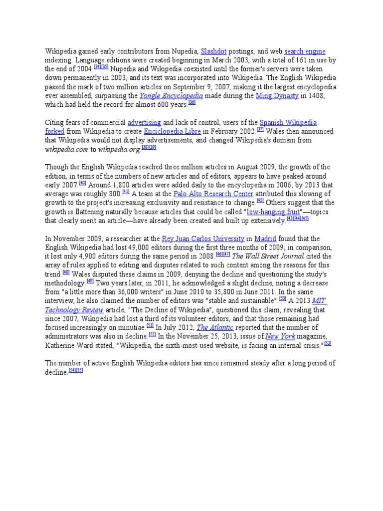Wikipedia Gained Early Contributors From Nupedia | PDF | Wikipedia ...
