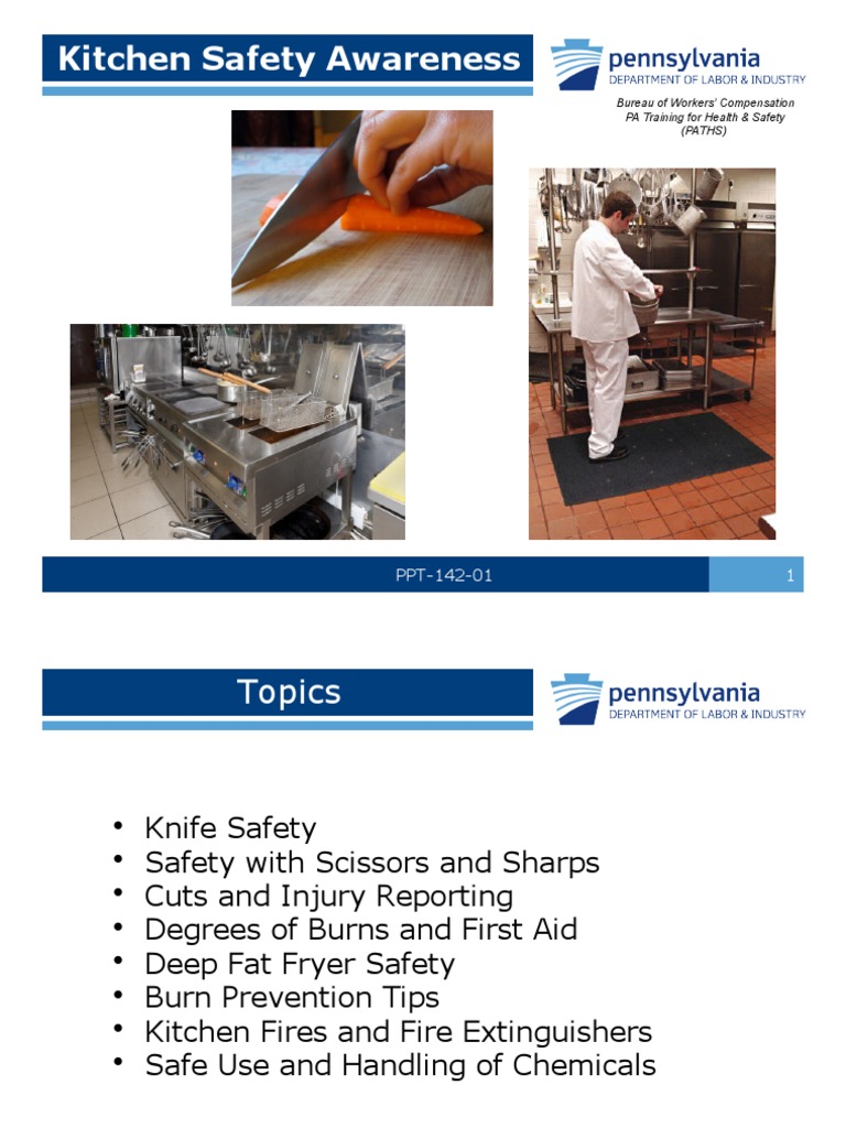 Kitchen Safety Awareness: Bureau of Workers' Compensation PA Training ...