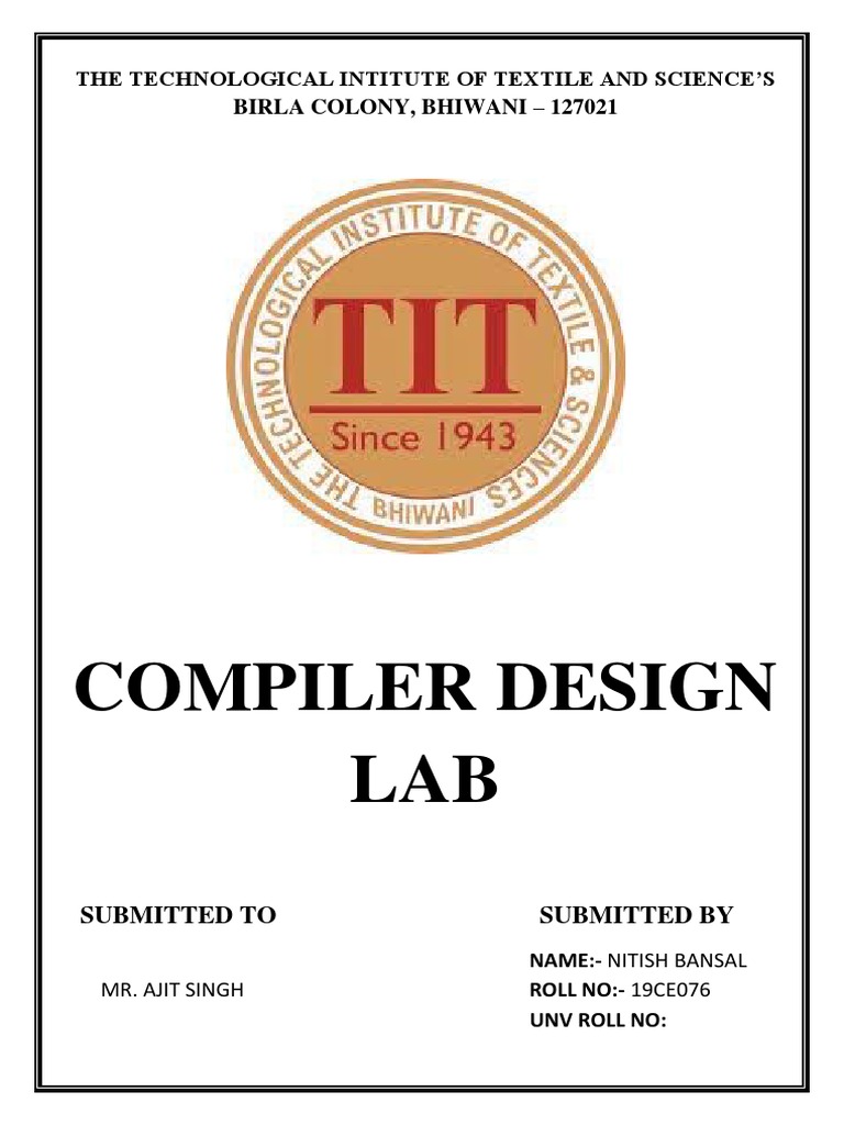 CD Practical File (6th Sem) | PDF | Parsing | Compiler