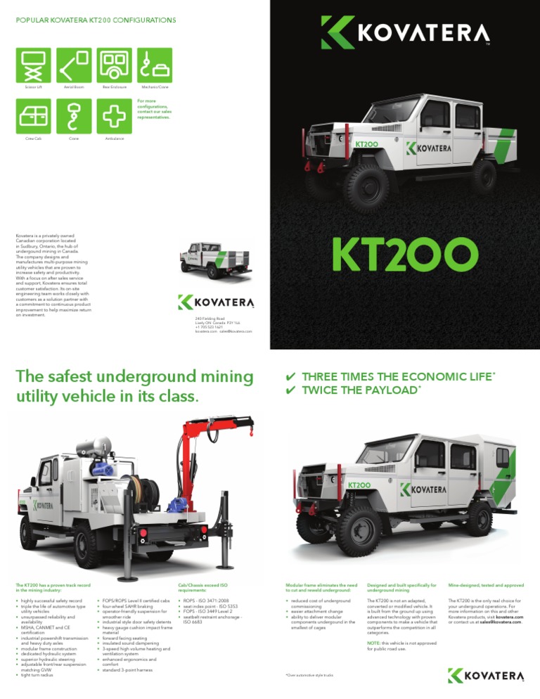 Kovatera KT200 Brochure | PDF | Truck | Vehicles