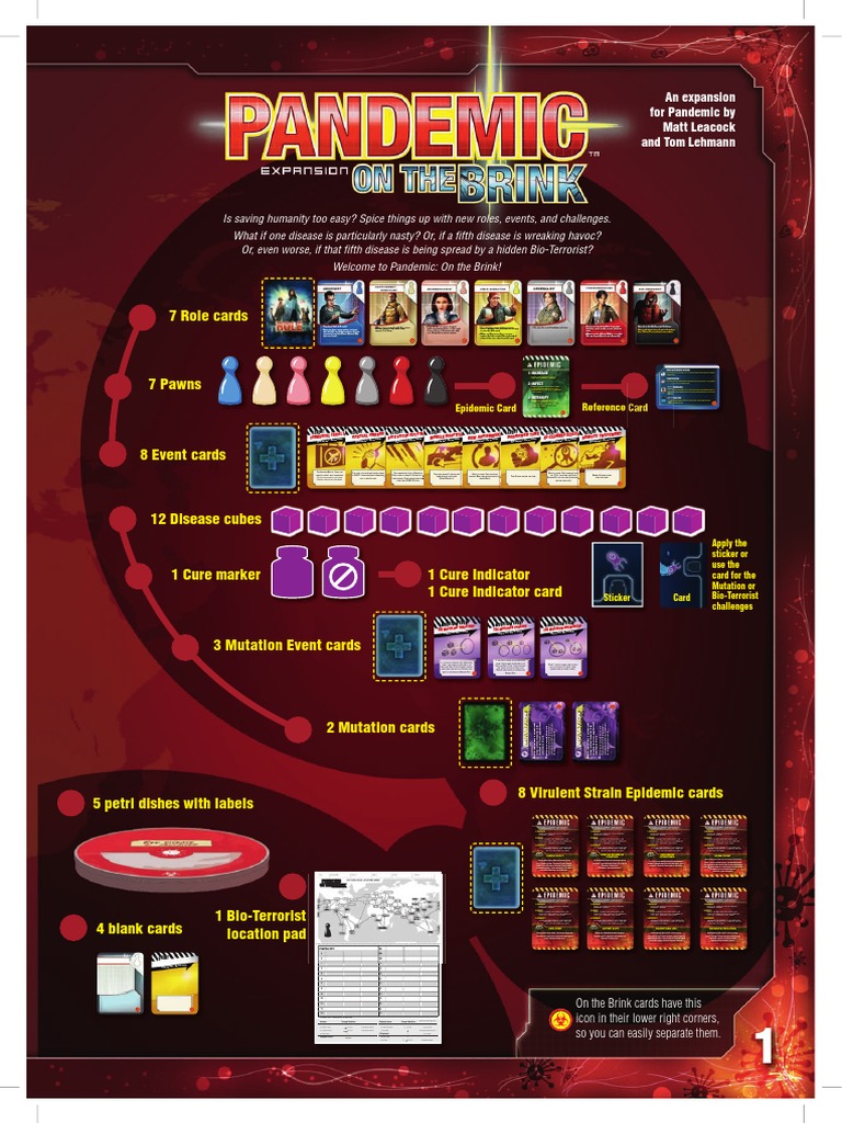 7 Role Cards: An Expansion For Pandemic by Matt Leacock and Tom Lehmann ...