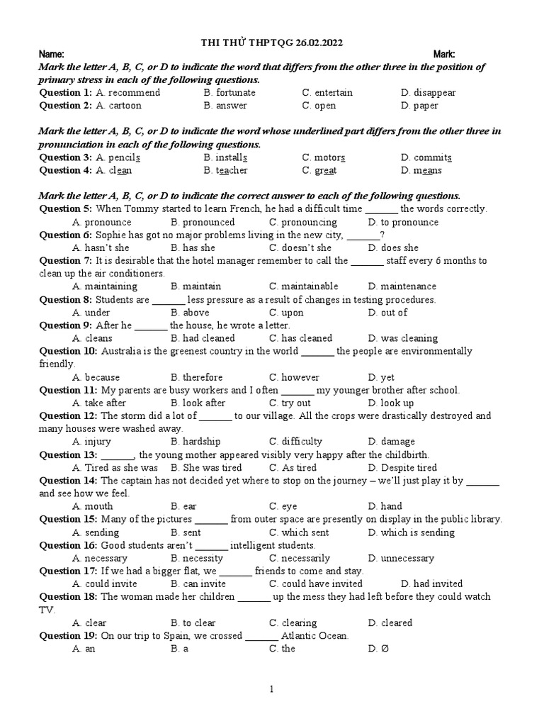 Thi TH THPTQG 26.02 - P21 - D3 | PDF | Artificial Intelligence ...