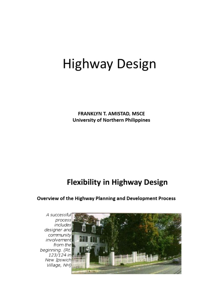 Lesson 3 Highway Design | PDF