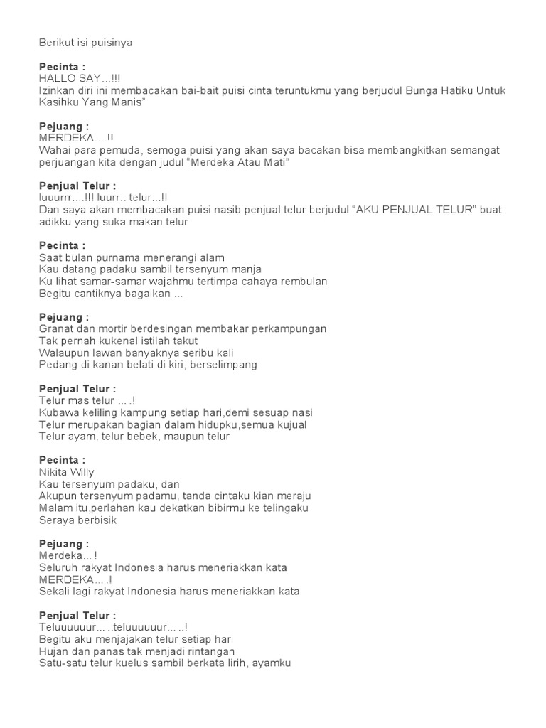 Puisi Berantai | PDF | Puisi