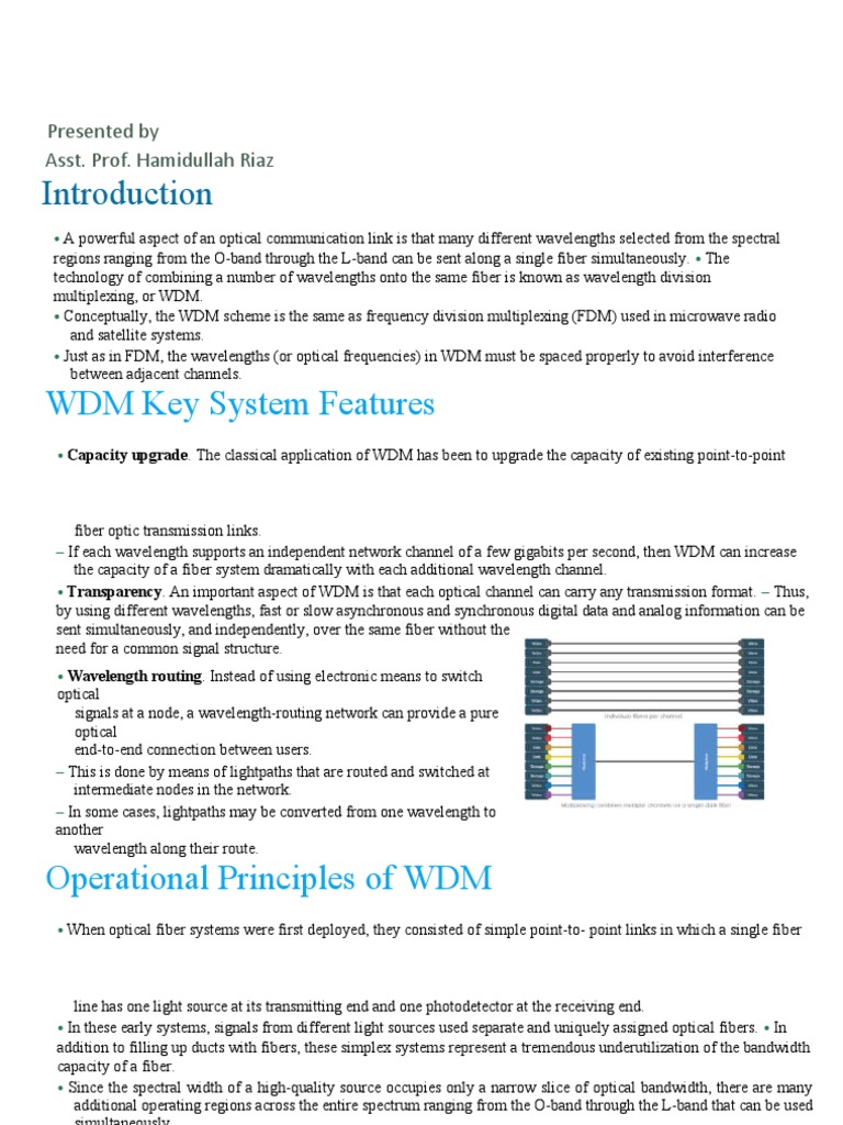 WDM Tutorial: Wavelength Division Multiplexing Explained | PDF ...