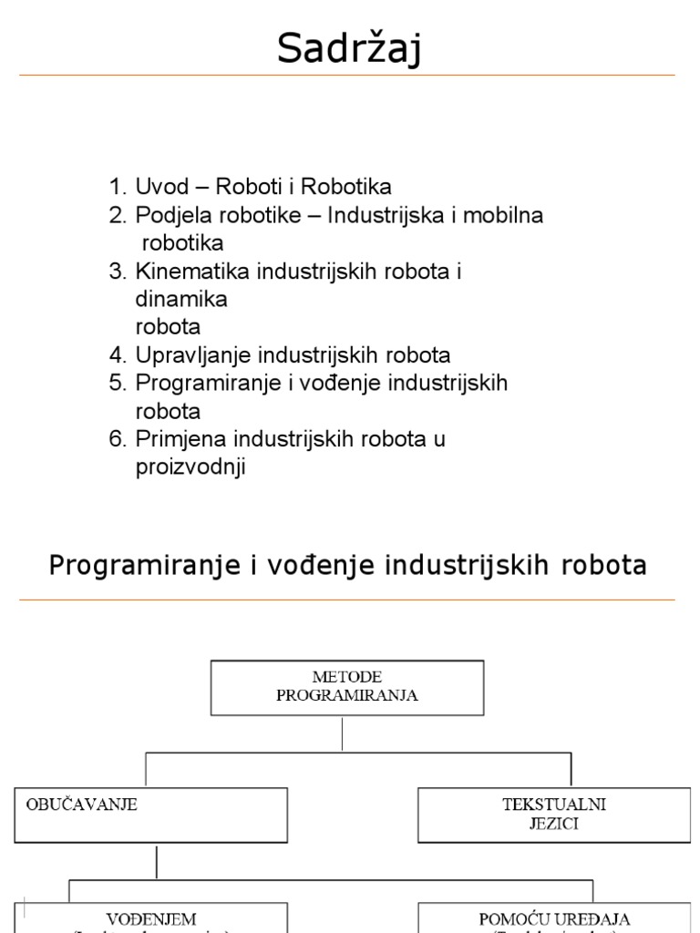 Programiranje I Vođenje Industrijskih Robota1 | PDF