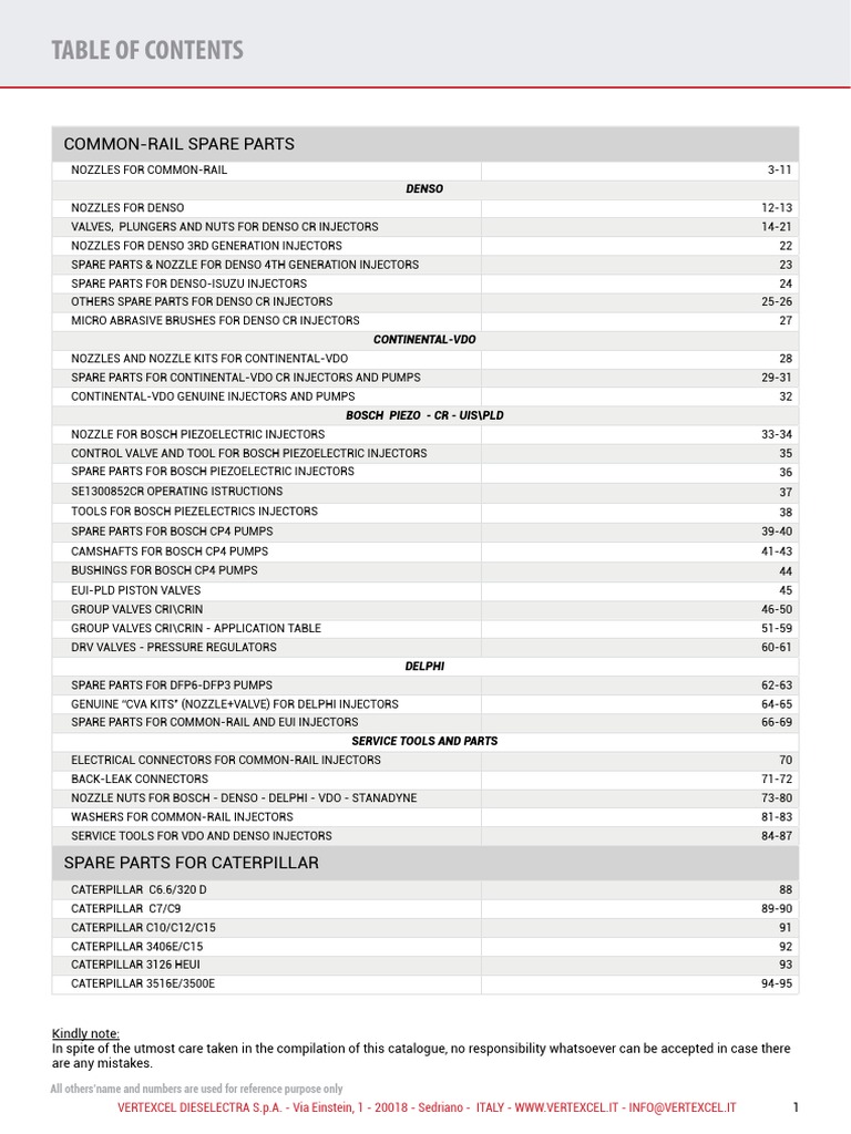 Denso: Vertexcel Dieselectra S.P.A. - Via Einstein, 1 - 20018 ...