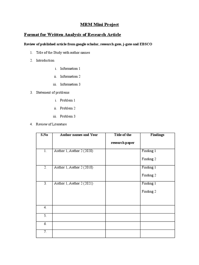 MRM Assignment Written Analysis Format | PDF | Structural Equation ...