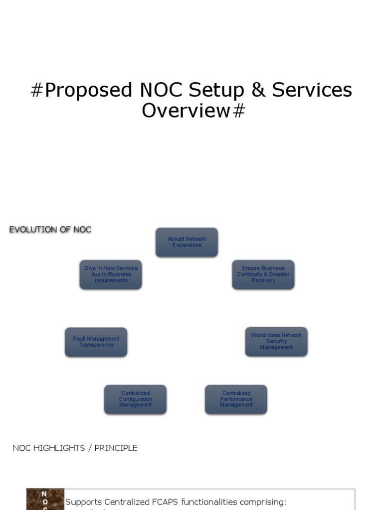 #Proposed NOC Setup & Services Overview# | PDF | Computer Network ...
