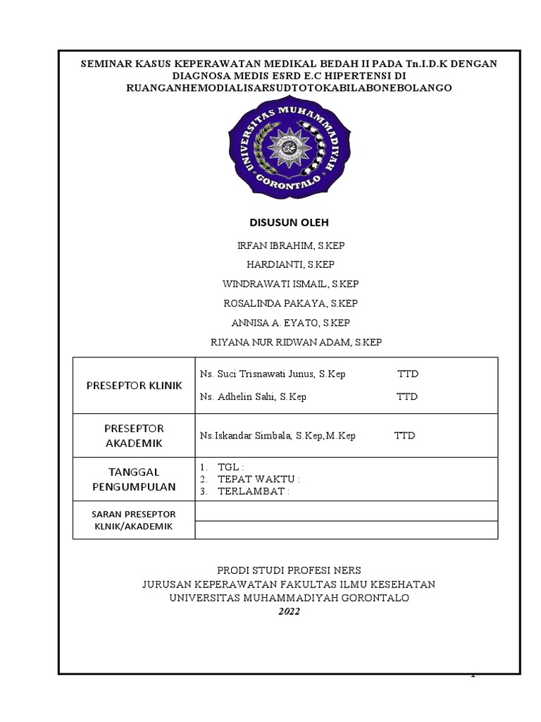 Bismillah Seminar Kasus HD Kel 2 | PDF