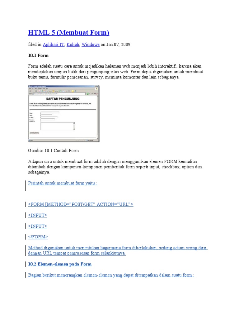 Membuat Form HTML | PDF