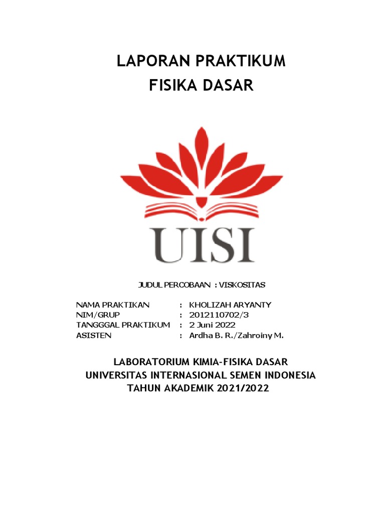 Laporan Praktikum Fisika Dasar Viskositas | PDF