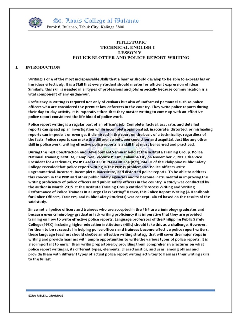 Module 5 TRW Final Output | PDF | Crime Scene | Witness