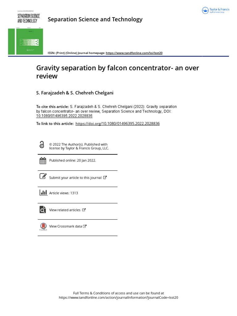 Gravity Separation by Falcon Concentrator An Over Review - Compressed ...