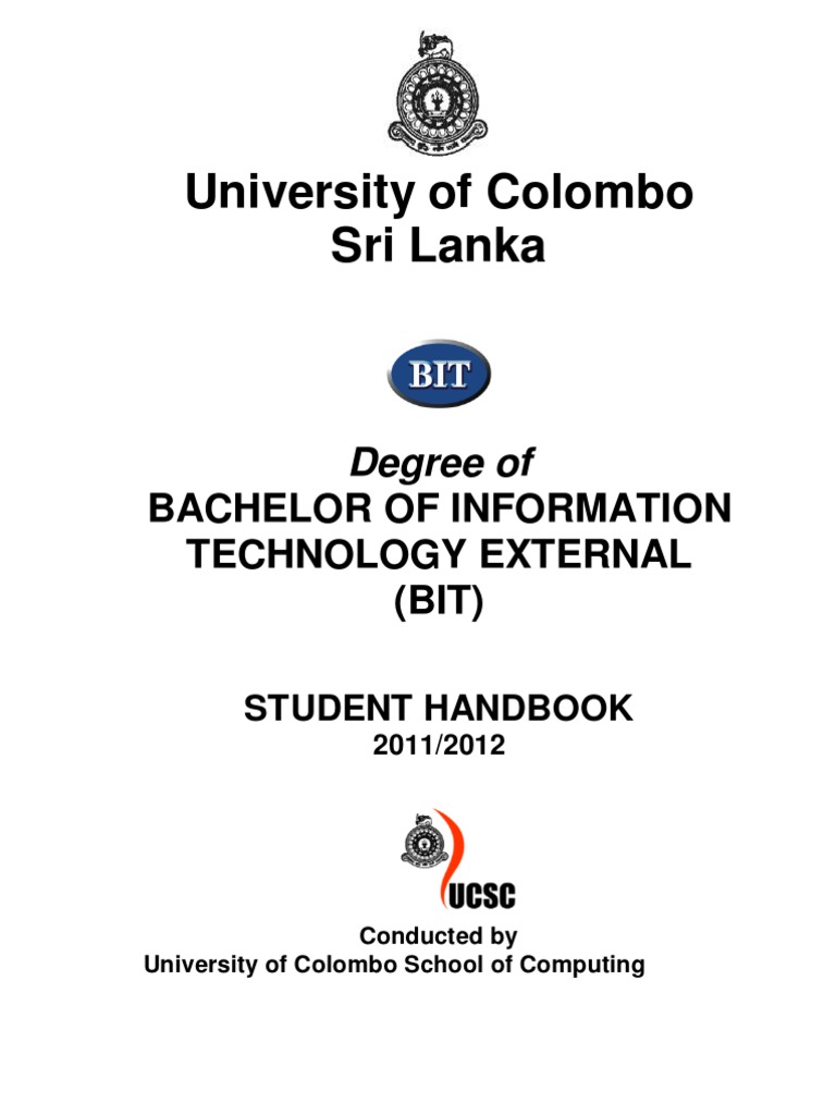 University of Colombo Sri Lanka: Bachelor of Information Technology ...