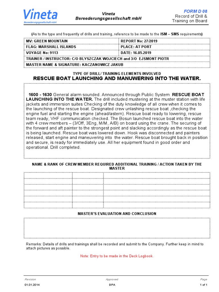 27 - Rescue Boat Lunching in The Water - 16.05.2019 | PDF | Water ...
