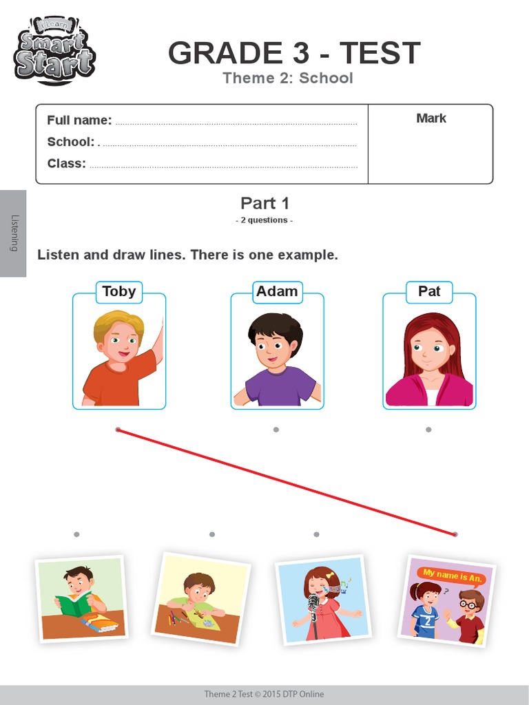 I-Learn Smart Start Grade 3 Theme 2 - Listening Test | PDF ...