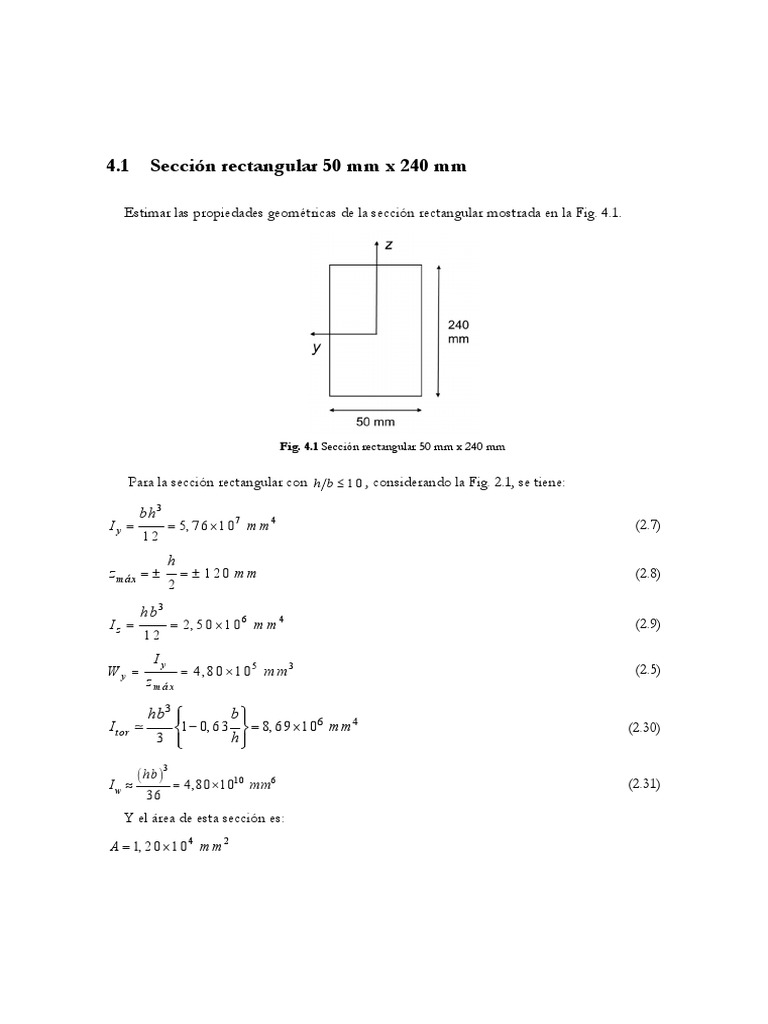 8 Ejemplos Inercia Modulo de Seccion | PDF
