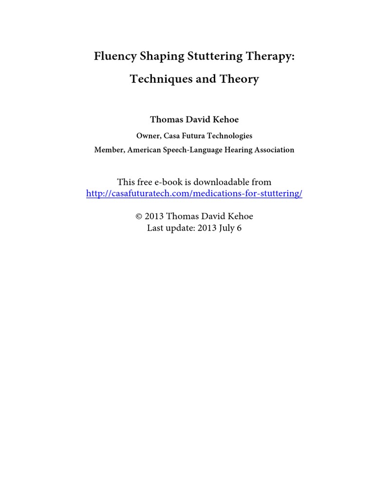 Fluency Shaping | PDF | Stuttering | Breathing