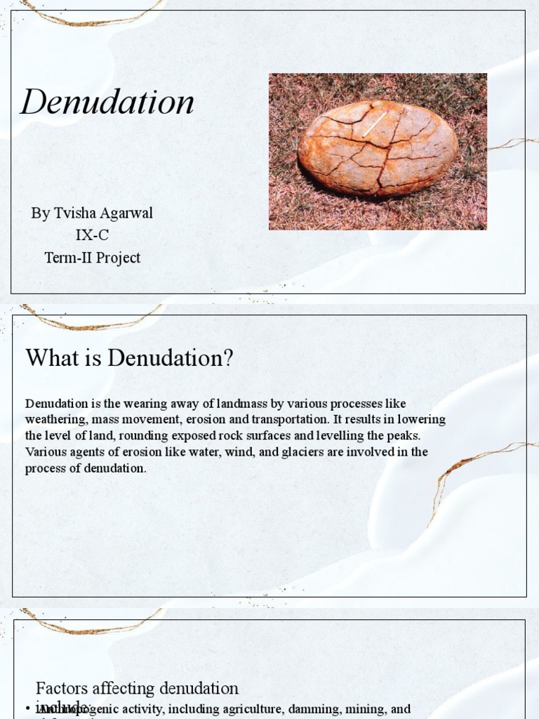 Geography Project: Denudation | PDF | River Delta | Erosion
